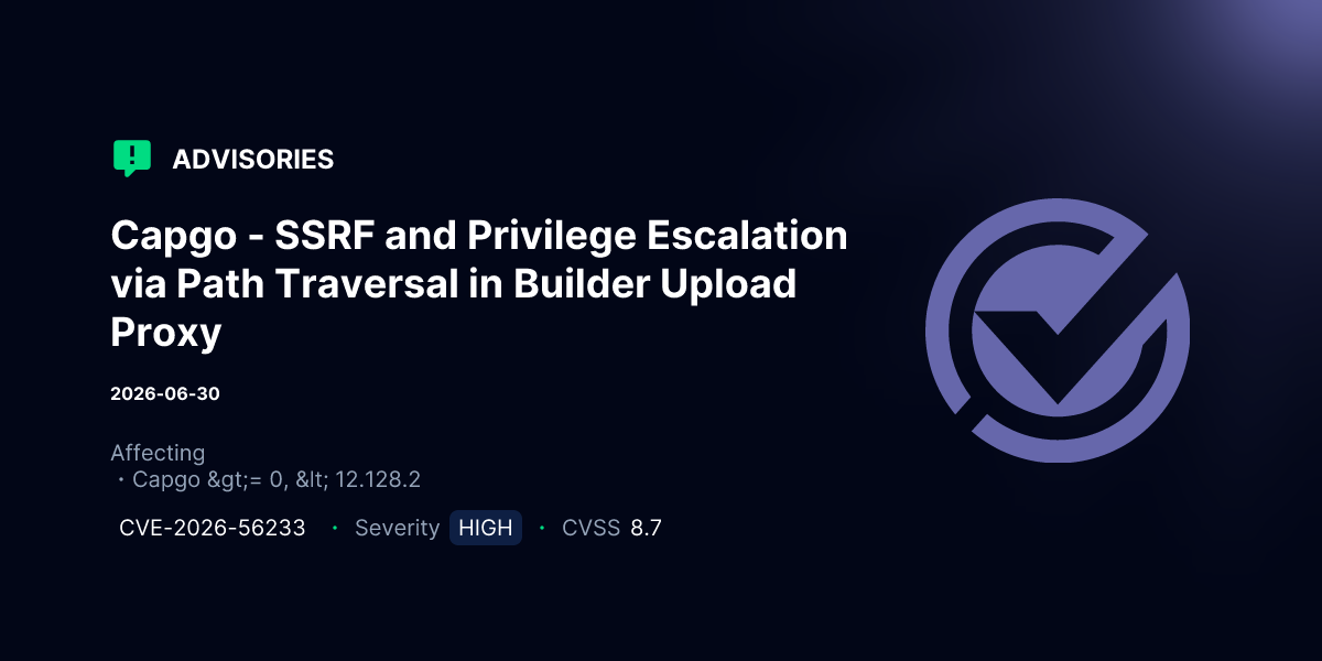 Capgo - SSRF and Privilege Escalation via Path Traversal in Builder ...