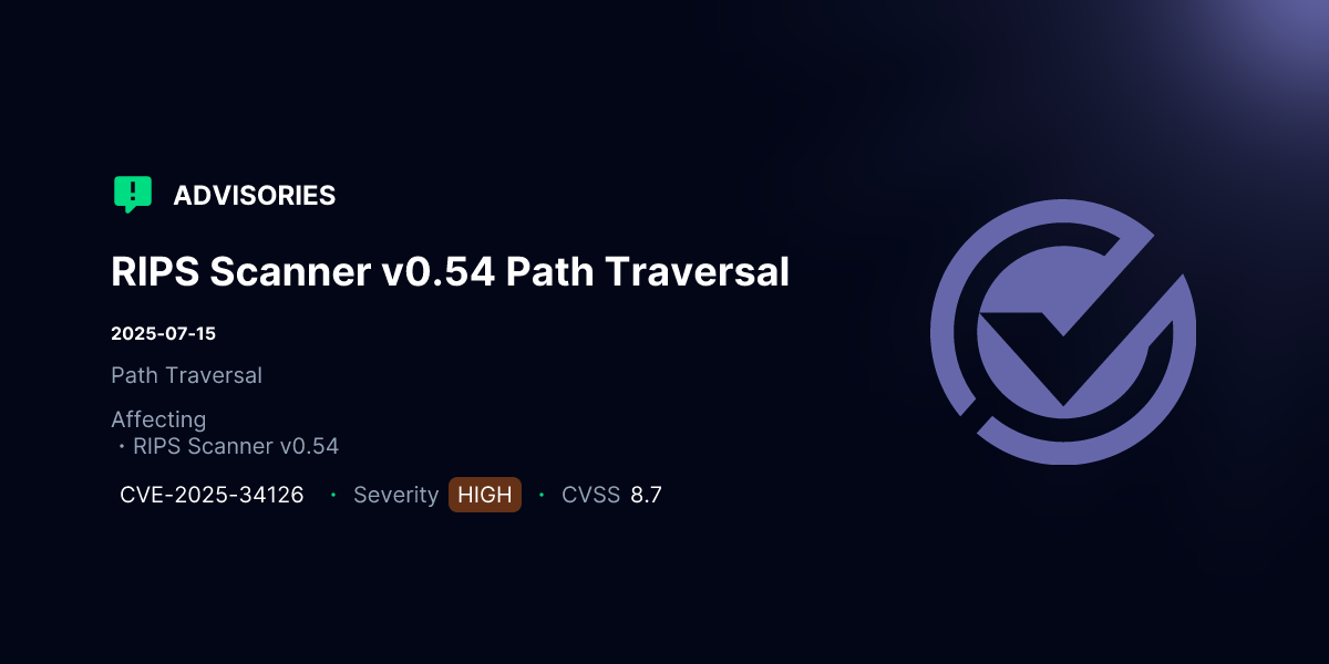 RIPS Scanner v0.54 Path Traversal | Advisories | VulnCheck