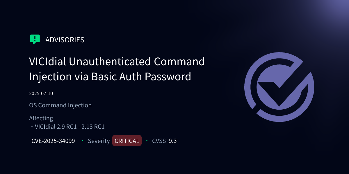 VICIdial Unauthenticated Command Injection via Basic Auth Password | Advisories | VulnCheck