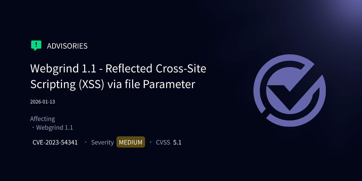 Webgrind 1.1 - Reflected Cross-Site Scripting (XSS) via file Parameter ...